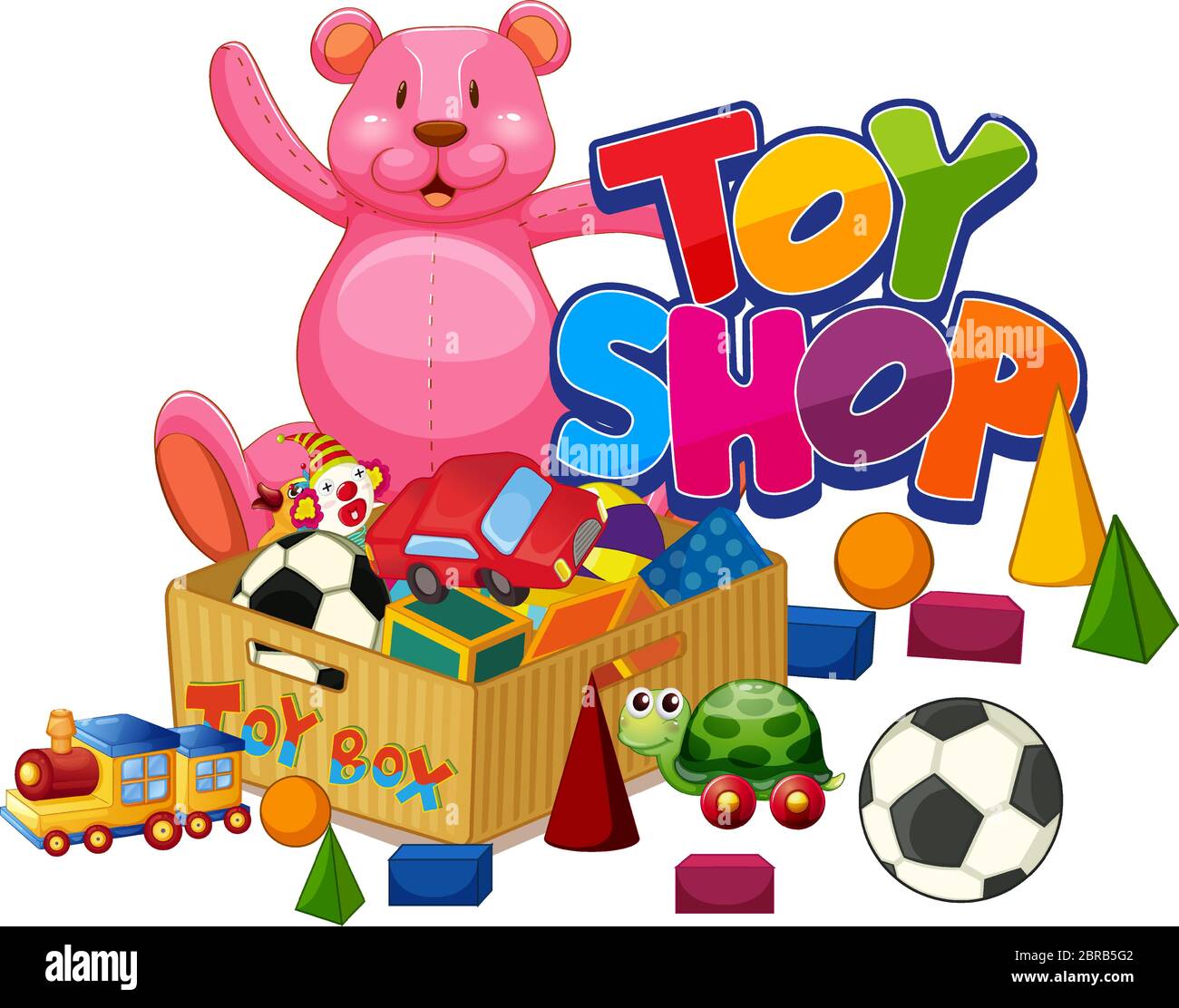 Toy shop sign on white background illustration Stock Vector Image & Art ...
