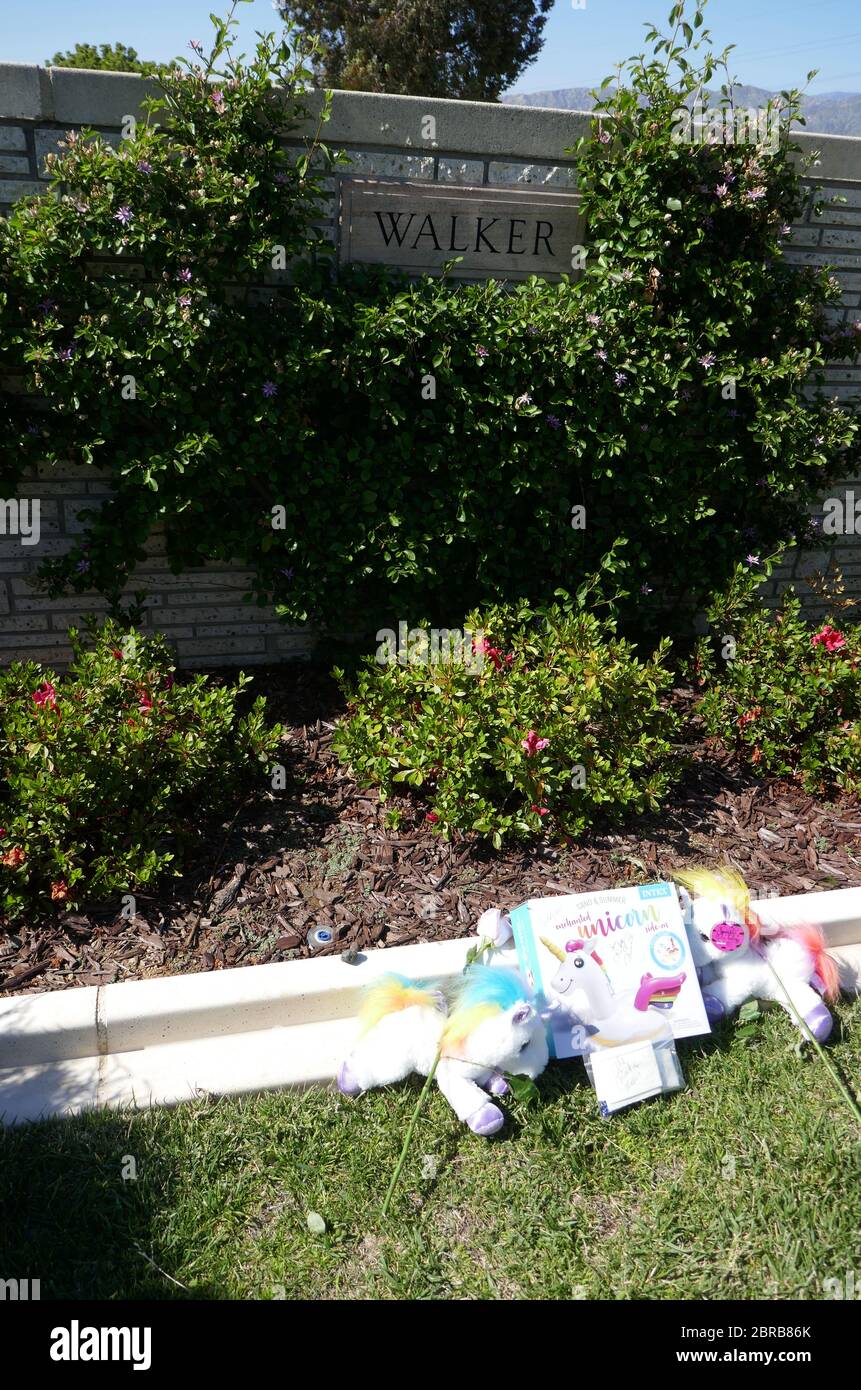 Los Angeles, California, USA 20th May 2020 A general view of atmosphere of Paul Walker's Grave ...