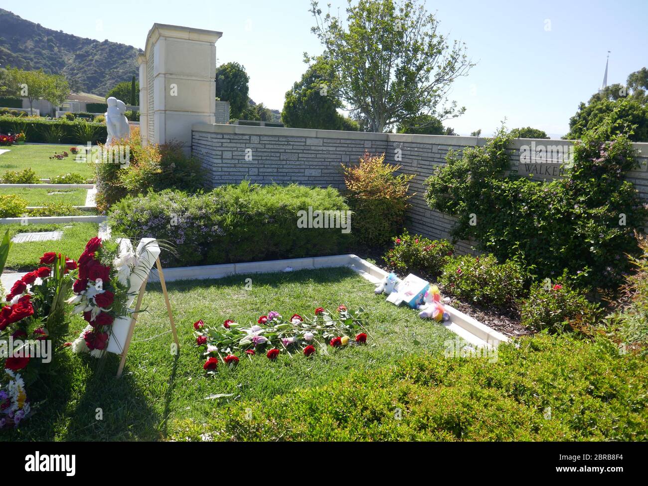 Los Angeles, California, USA 20th May 2020 A general view of atmosphere of Paul Walker's Grave ...