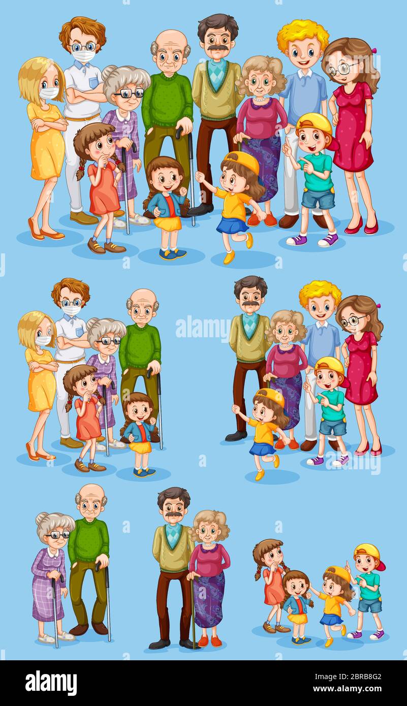 Set of family member illustration Stock Vector Image & Art - Alamy