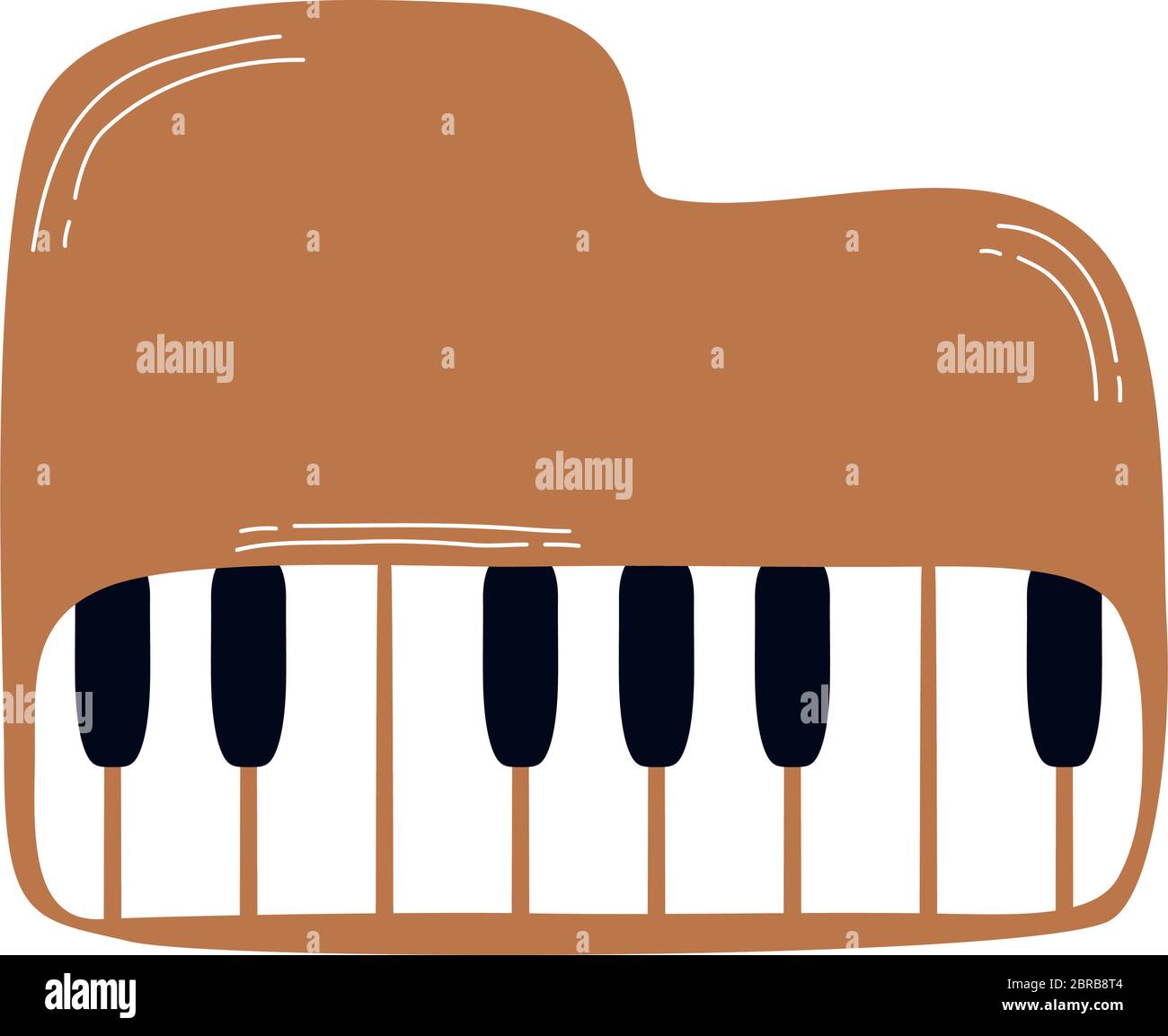 piano musical instrument line and fill style icon Stock Vector Image ...