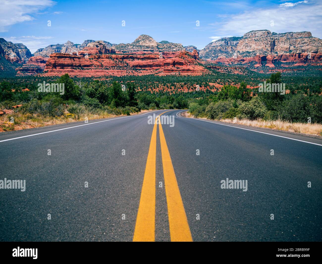 Driving on Boynton Pass Road in Sedona, Arizona towards Boynton Canyon ...