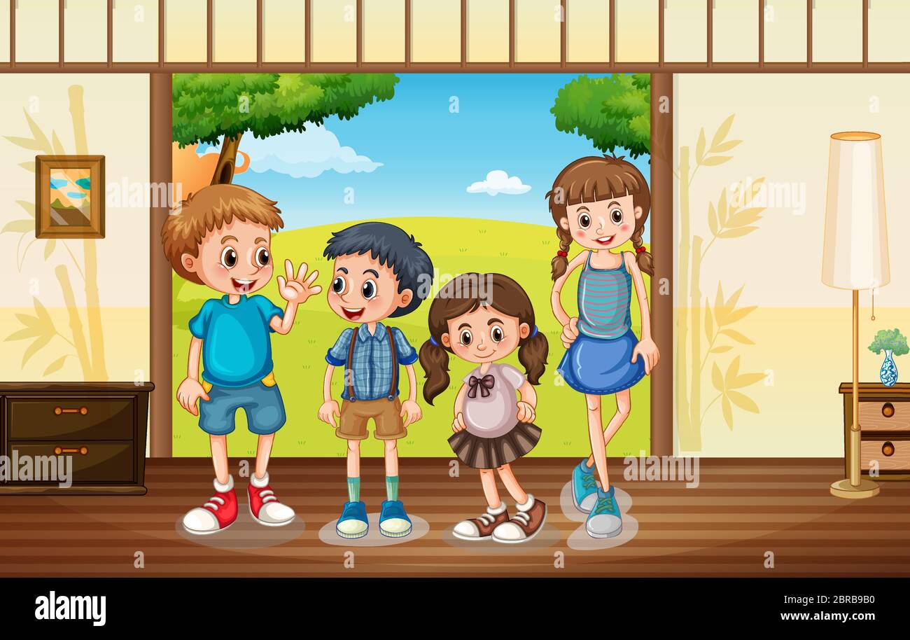 Cute boy smiling home boys Stock Vector Images - Alamy
