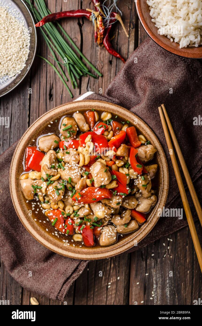 delish food, rice, fresh red pepper and chillli, food photography Stock ...