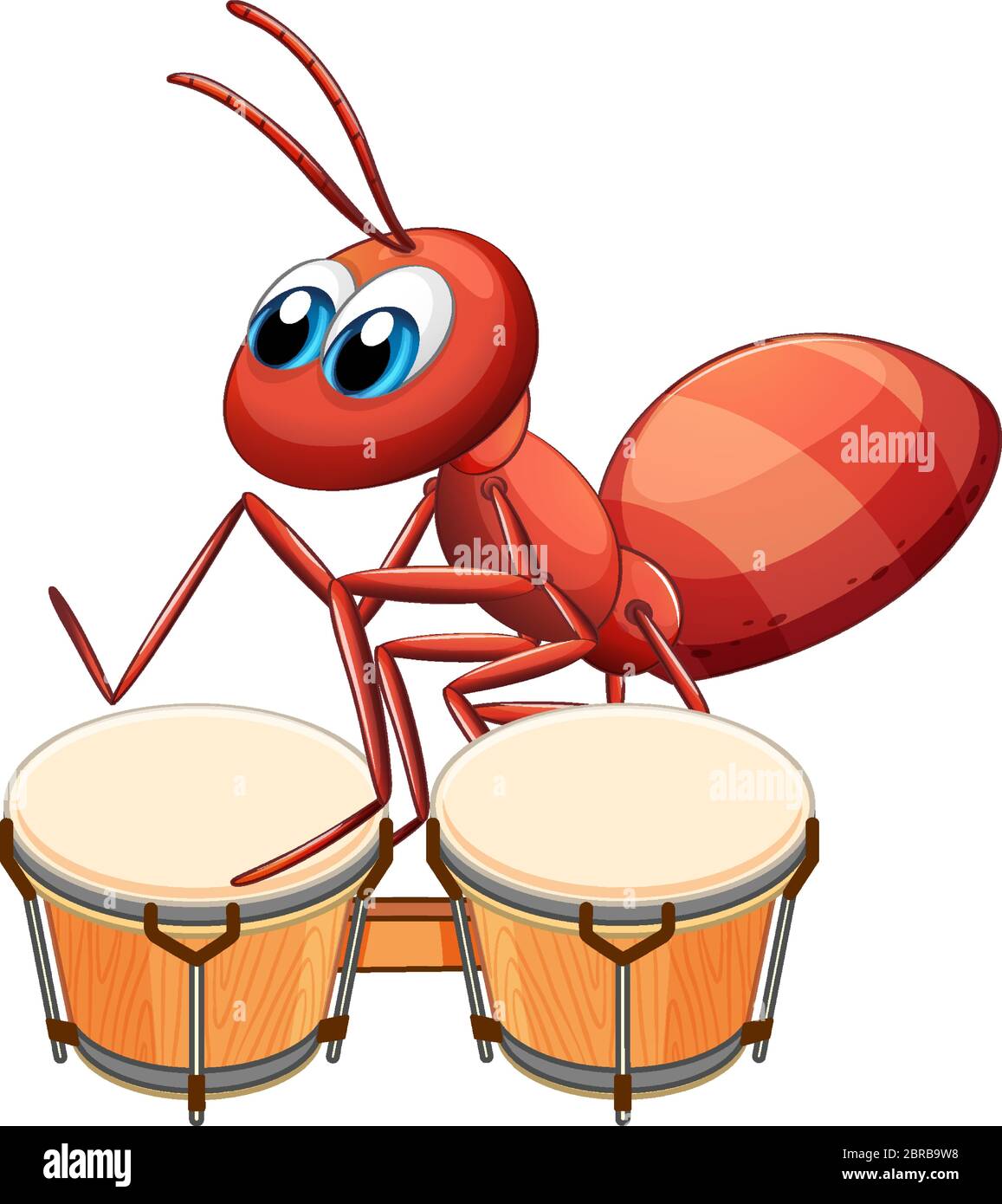 Musician ant playing drum illustration Stock Vector Image & Art - Alamy