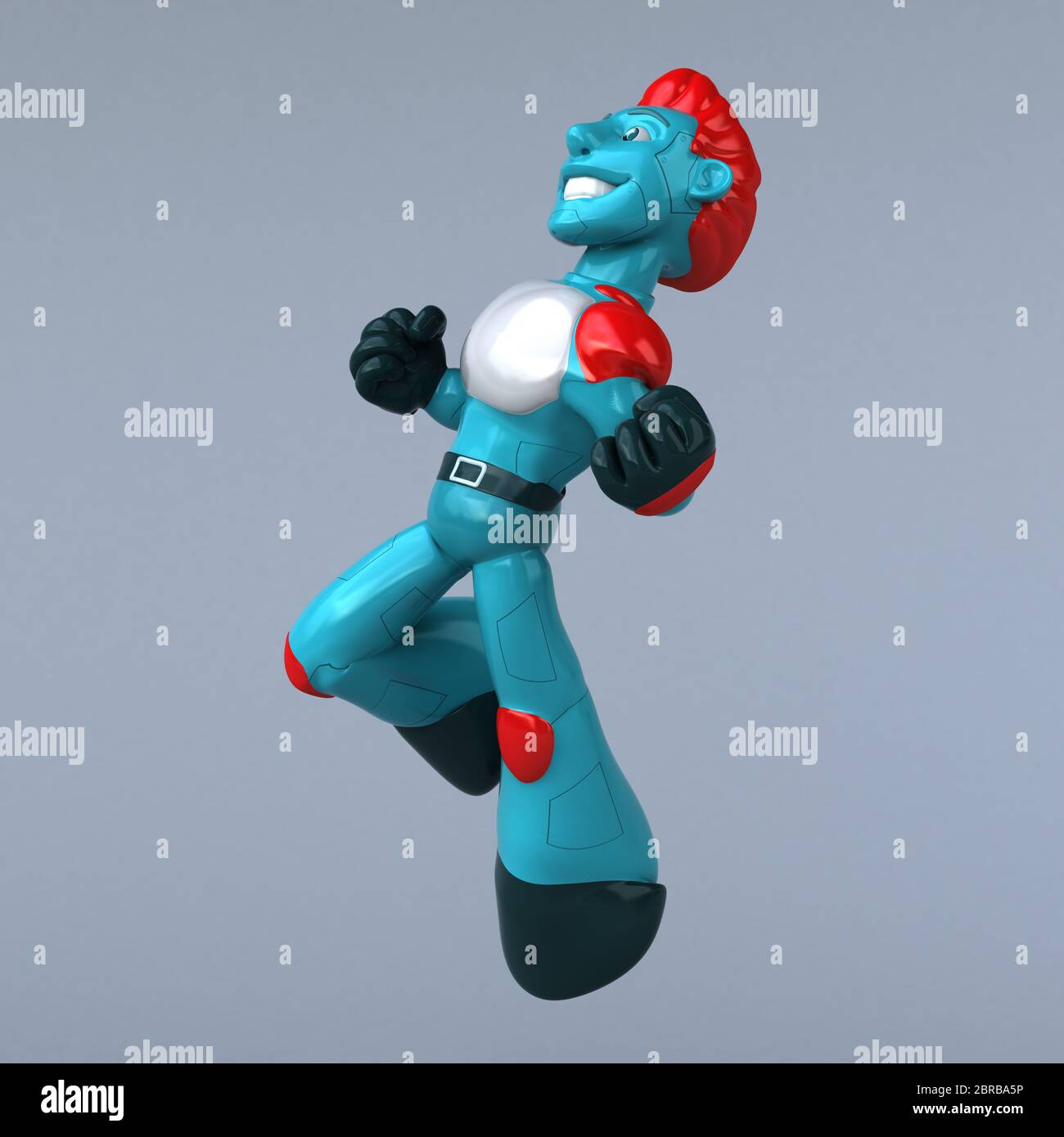 Red robot - 3D Illustration Stock Photo - Alamy