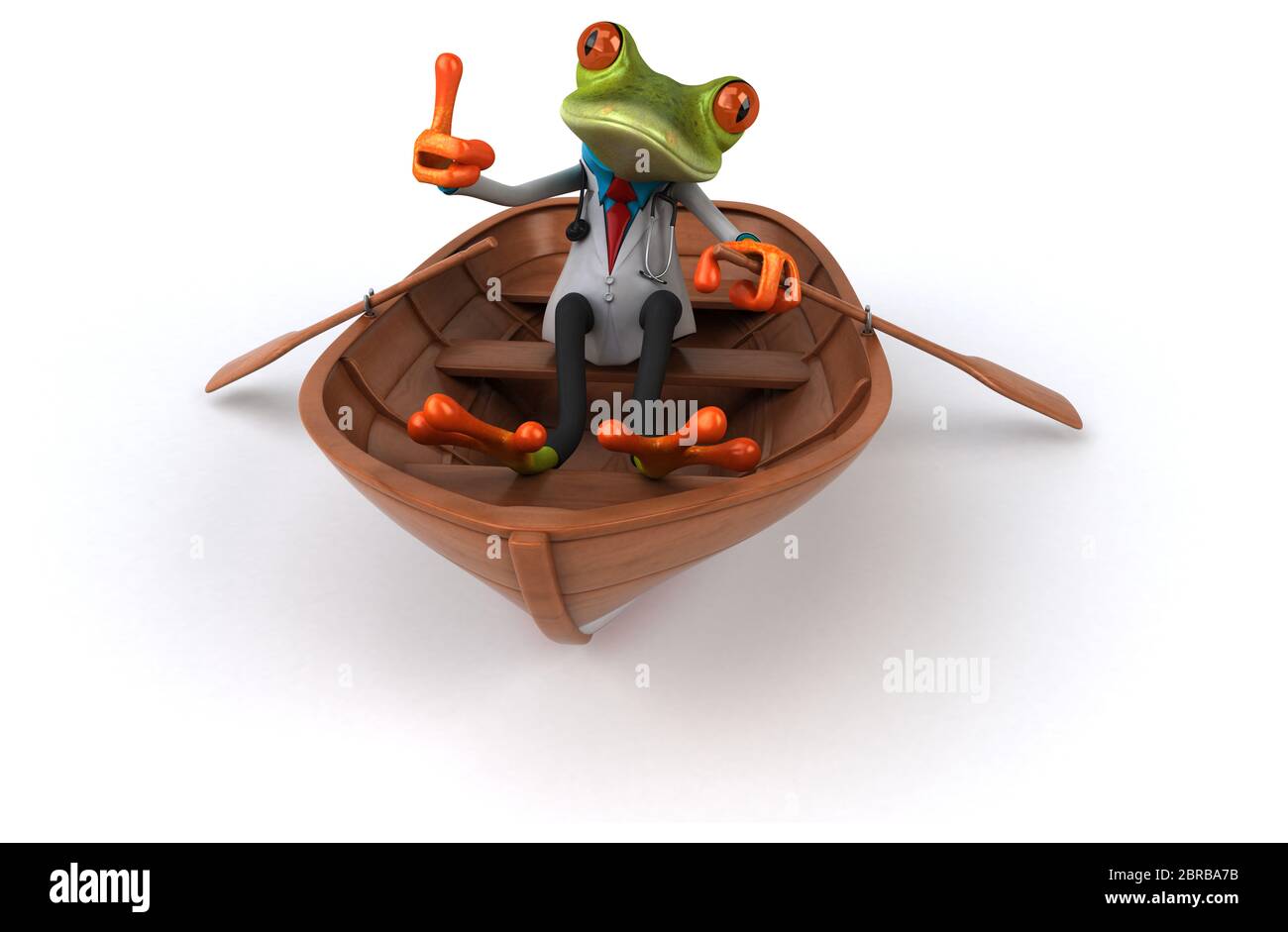 Fun frog - 3D Illustration Stock Photo - Alamy