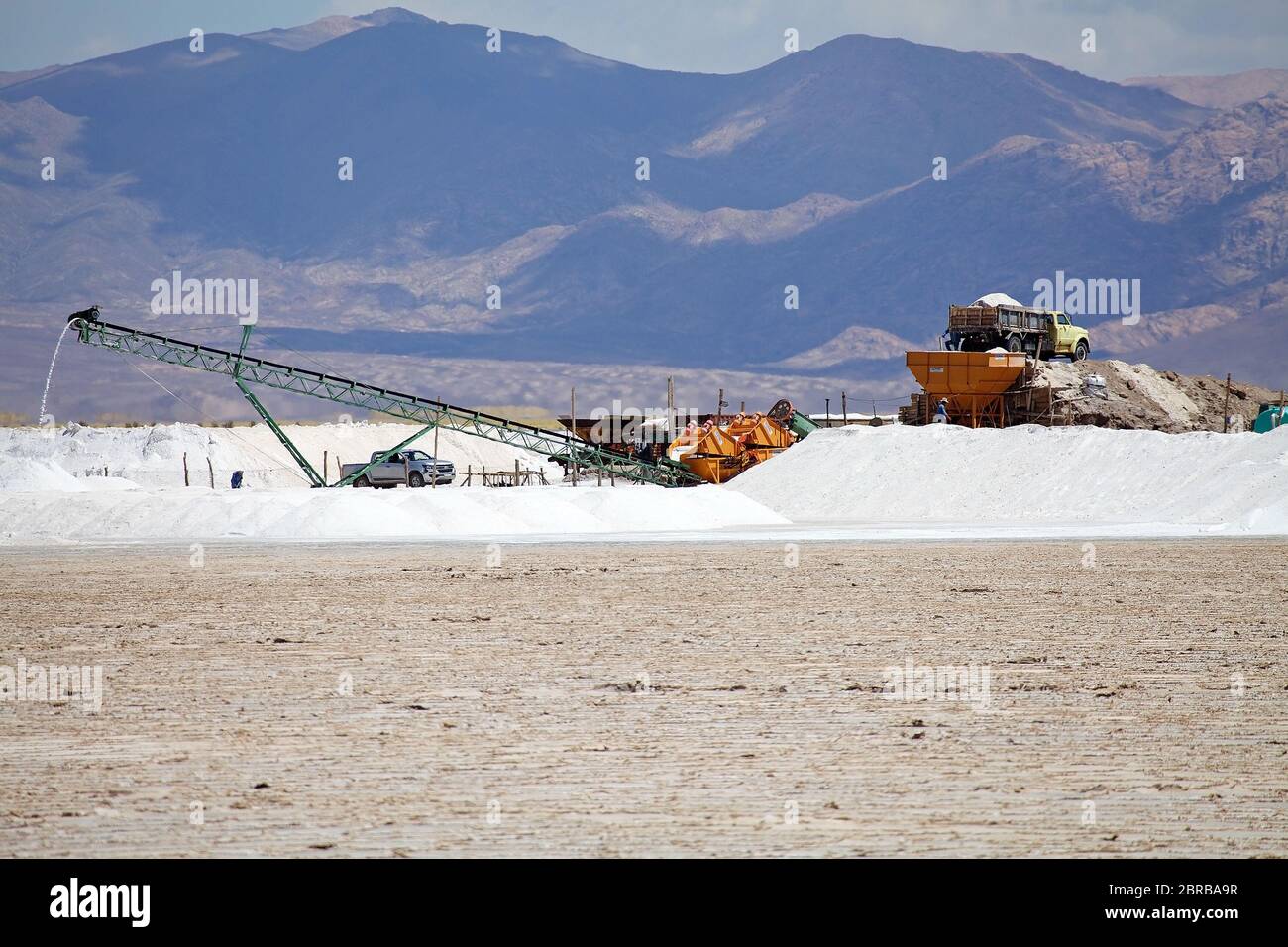 Loading salt at the Salinas GRandes in north west part of Argentina in ...