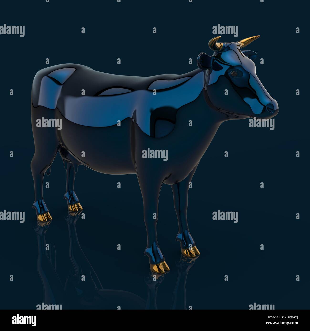 Cow concept - 3D Illustration Stock Photo - Alamy