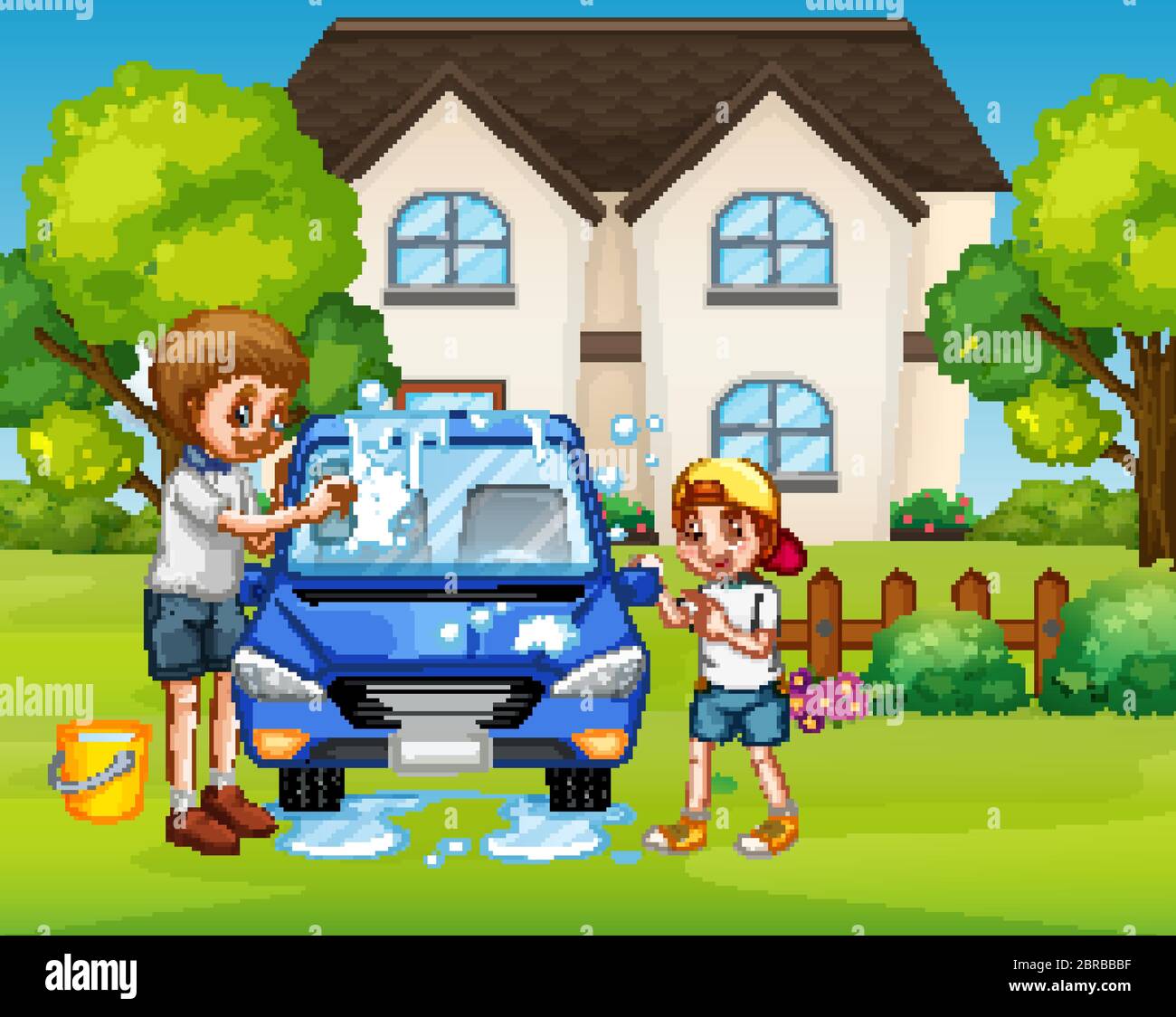 Scene with family having a good time at home illustration Stock Vector ...