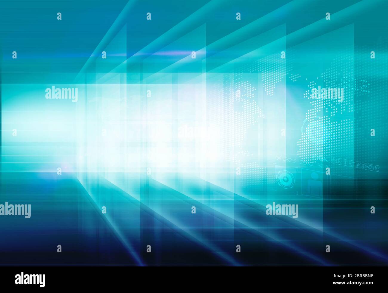 Abstract High Tech 3D Space, Digital Flat Screen Technology Background ...