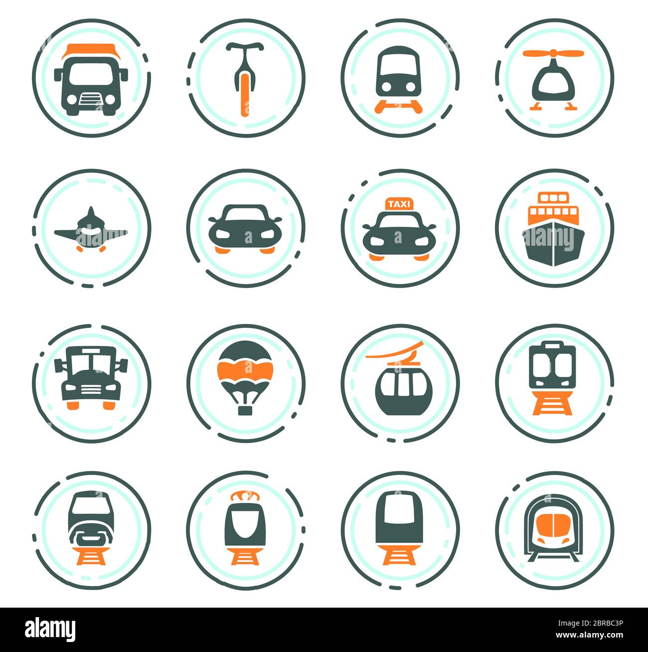 Public transport icon set for web sites and user interface Stock Photo ...