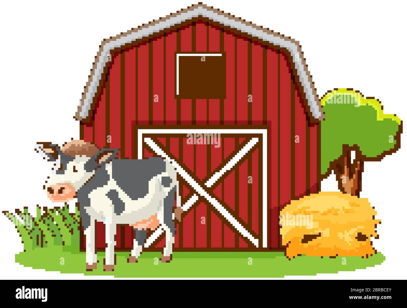 Farmyard barn cartoon hi-res stock photography and images - Alamy