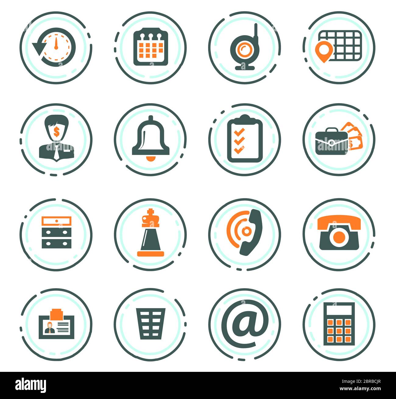 Office vector icons for user interface design Stock Photo - Alamy