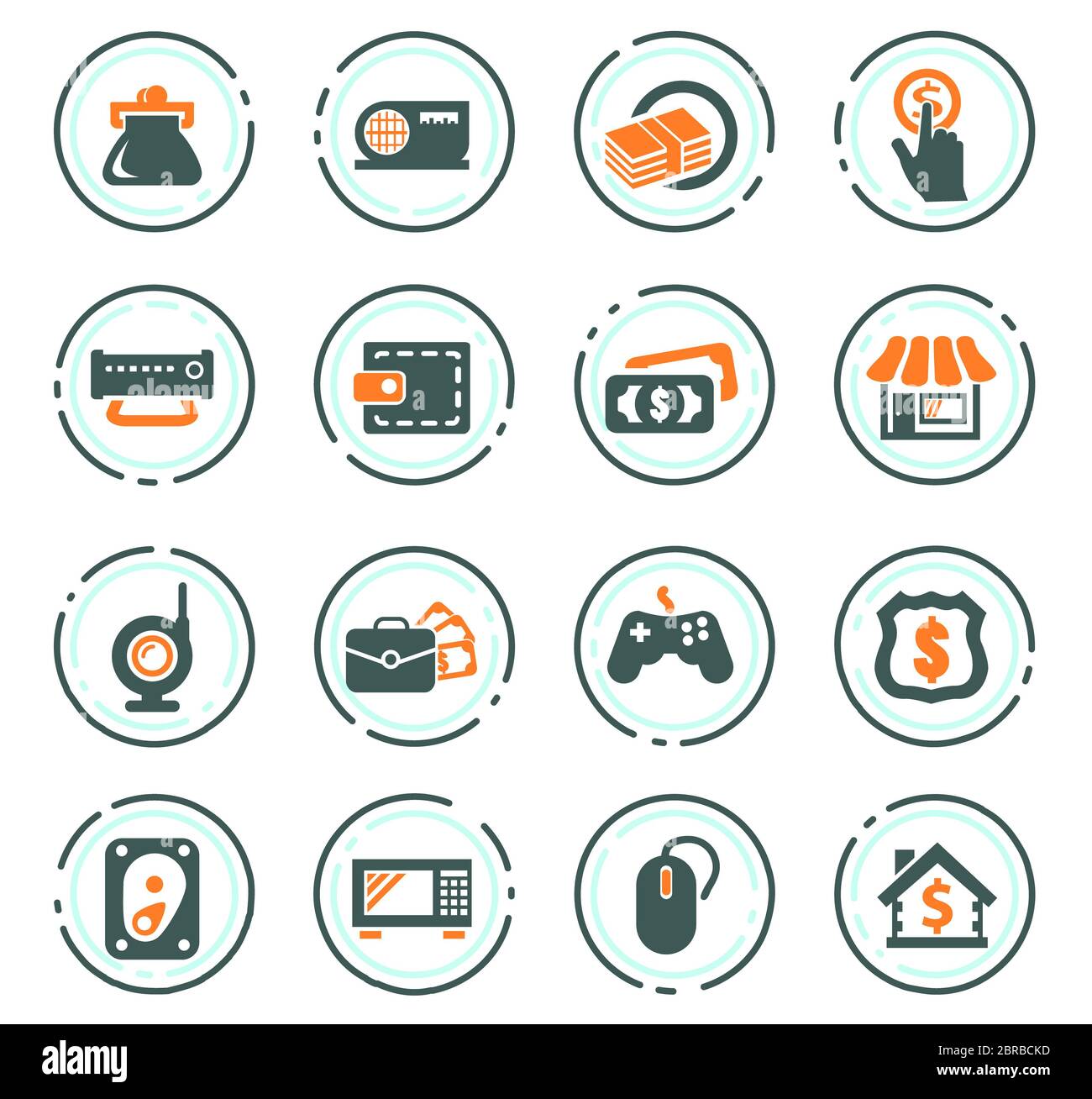 Pawn shop vector icons for user interface design Stock Photo - Alamy