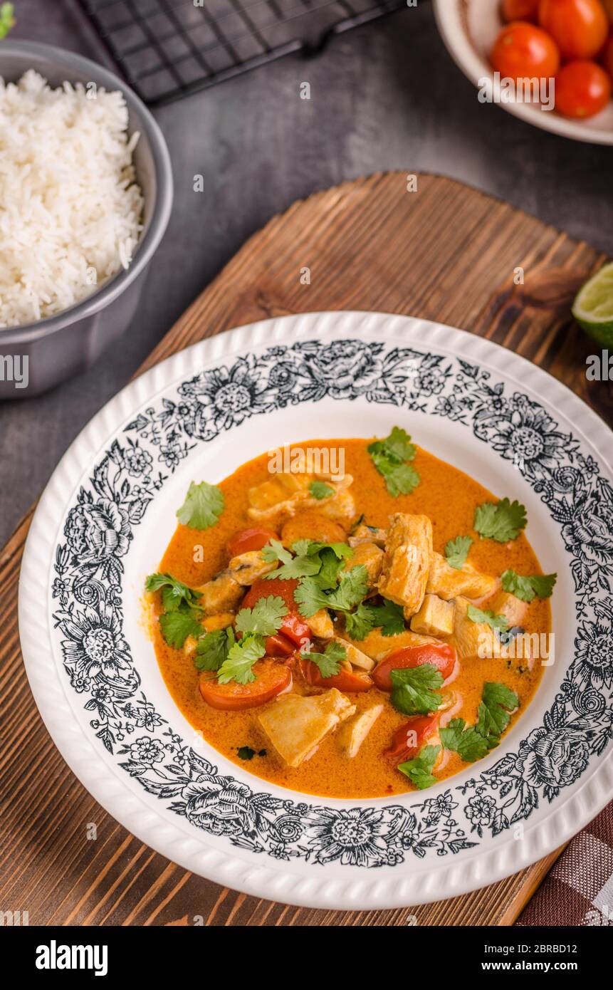 Delicious chicken curry with vegetable, food photography Stock Photo ...