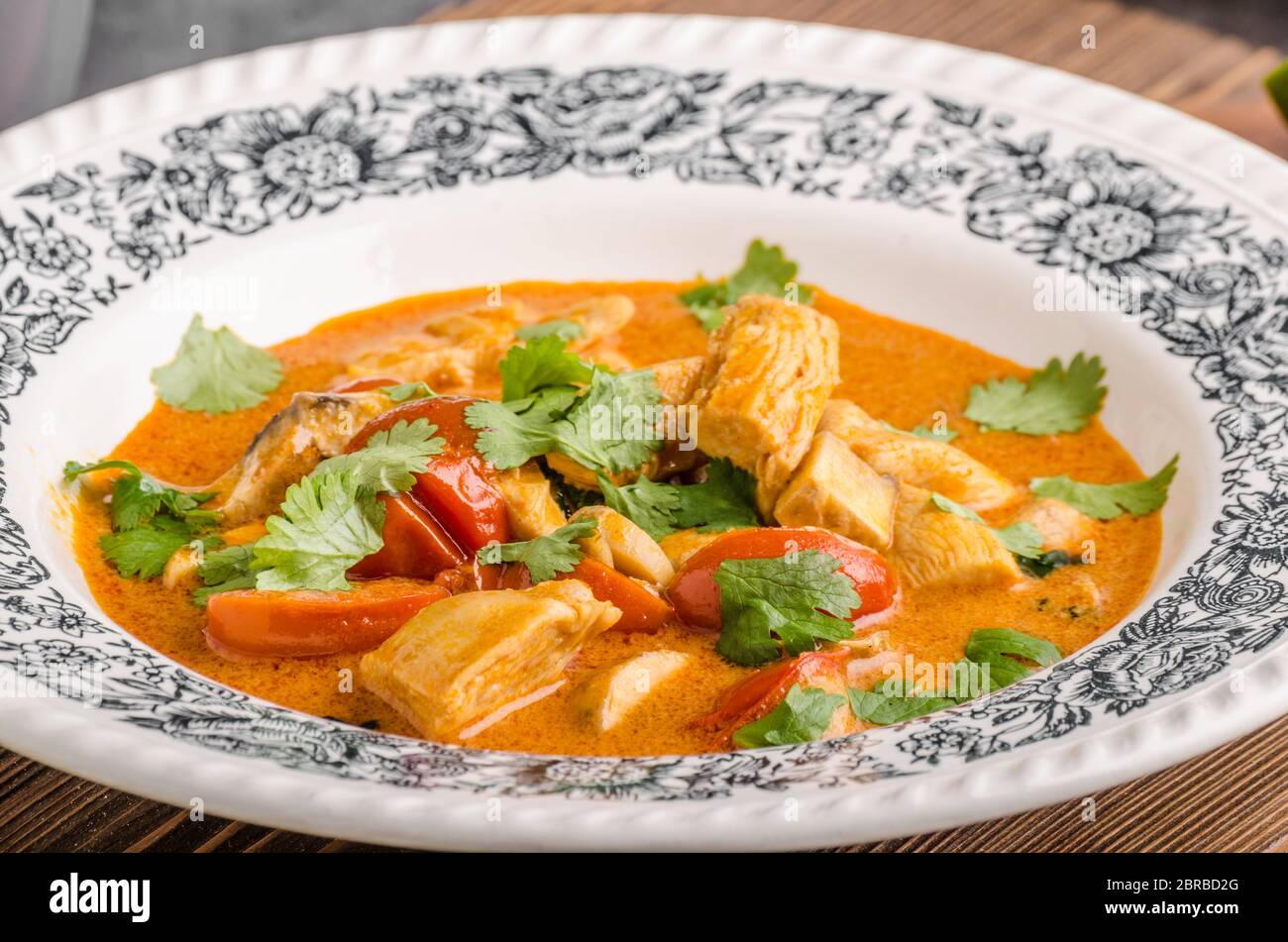 Delicious chicken curry with vegetable, food photography Stock Photo ...