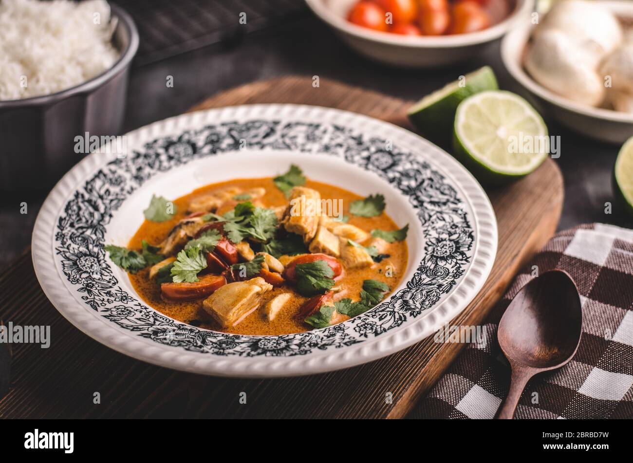 Delicious chicken curry with vegetable, food photography Stock Photo ...
