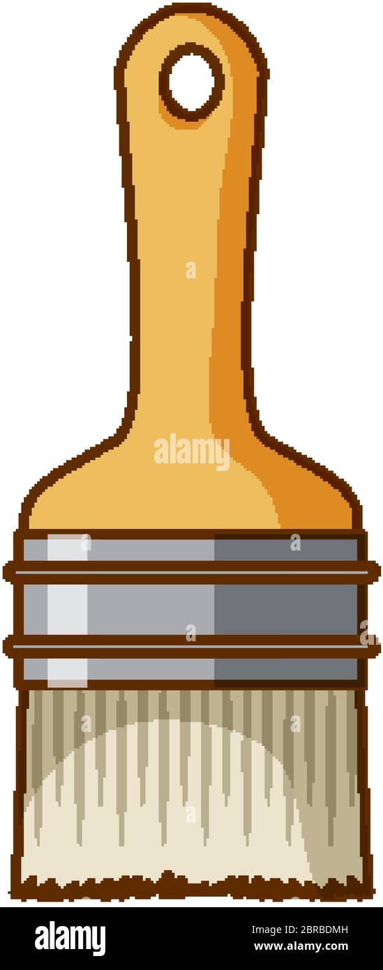 Big paintbrush on white background illustration Stock Vector Image ...