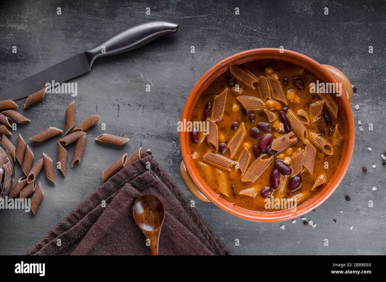 Pasta soup delish, food photography, delish simple food Stock Photo - Alamy