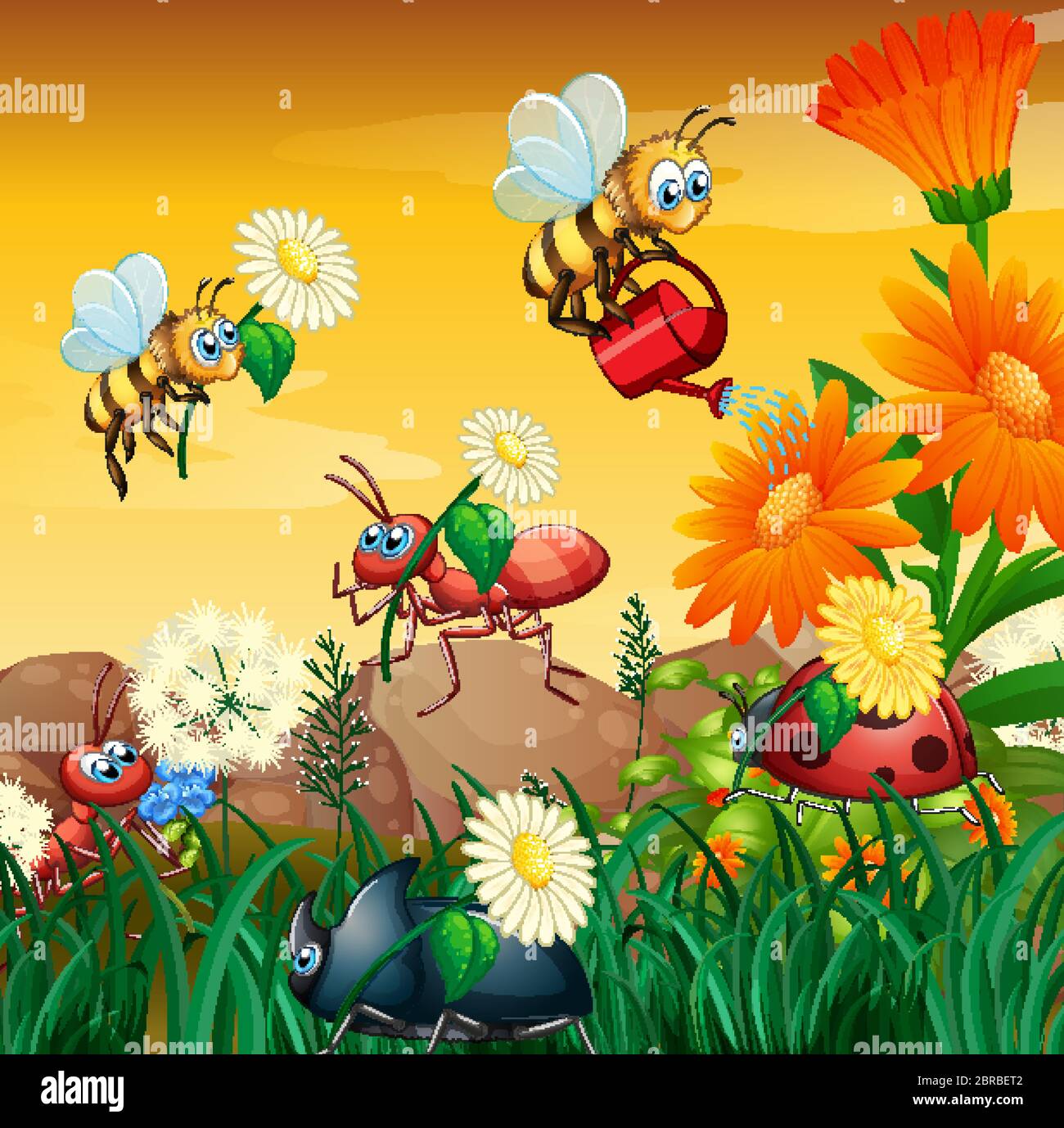 Insect in the fairy nature illustration Stock Vector Image & Art - Alamy