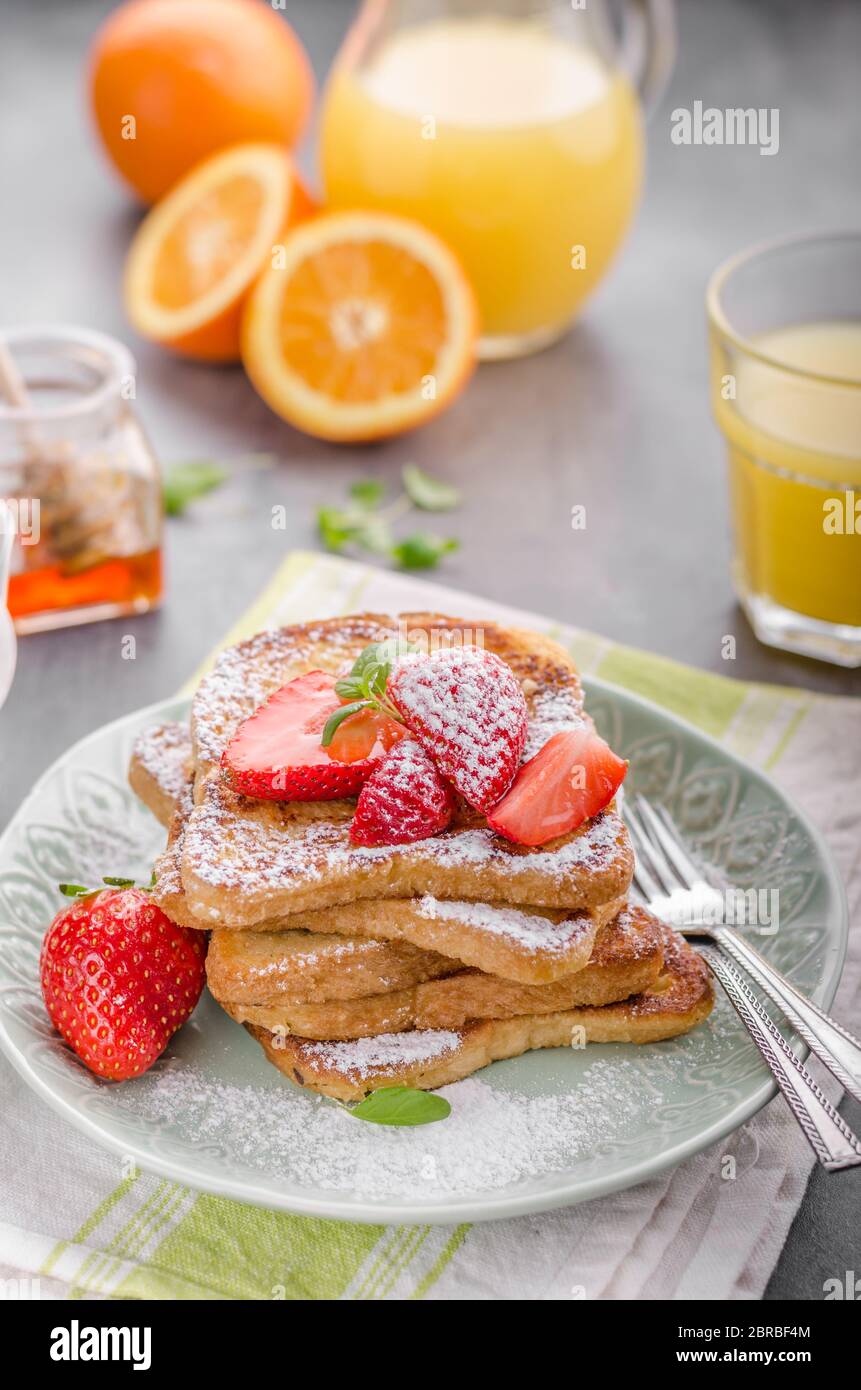 French toast with strawberries, delish breakfast, food photography ...