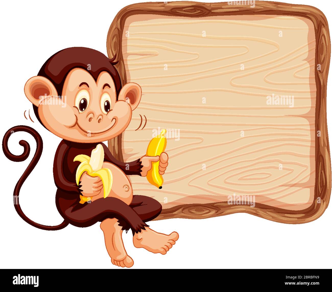 Monkeys eating banana Cut Out Stock Images & Pictures - Alamy