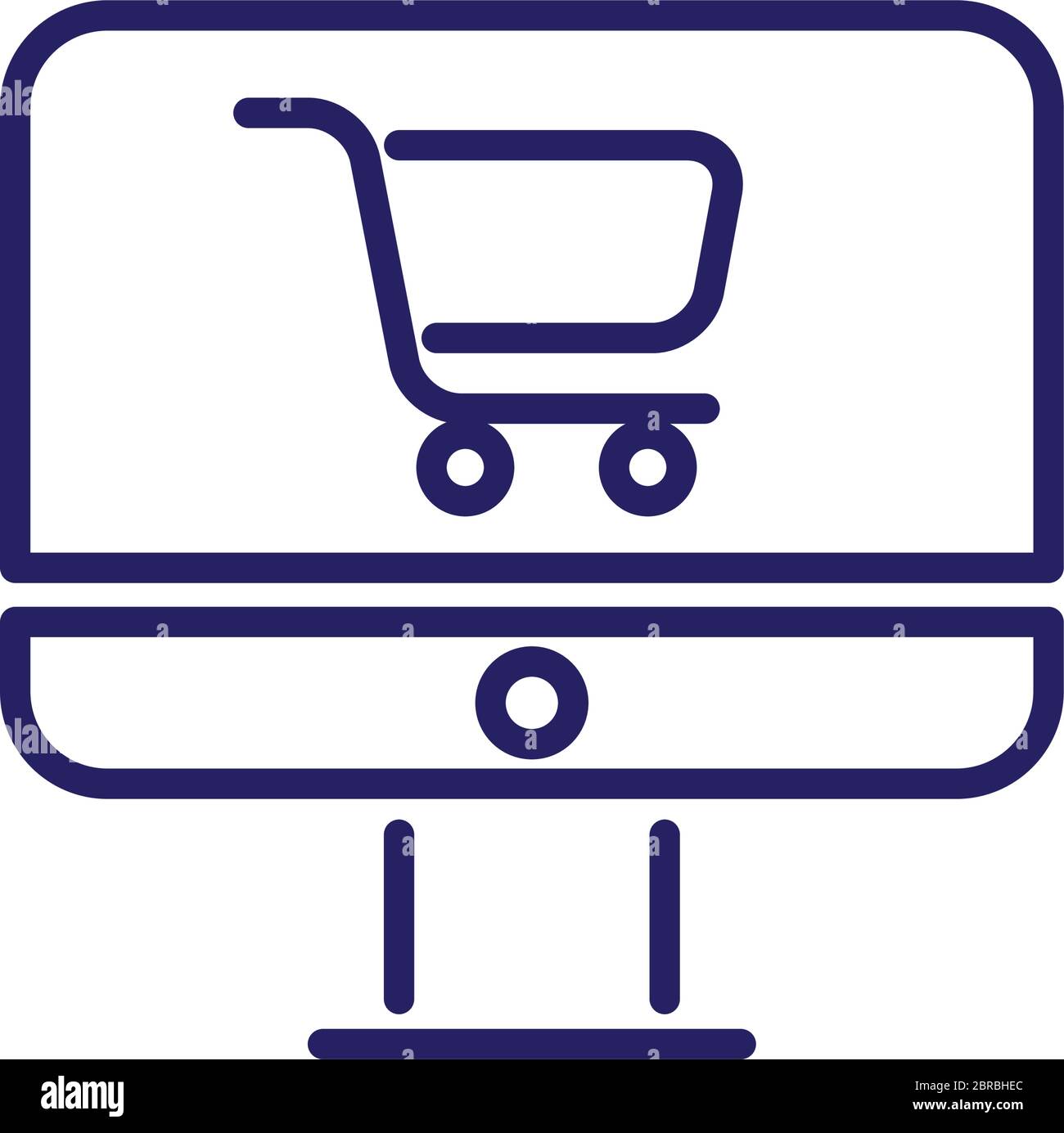 desktop with shopping cart ecommerce Stock Vector Image & Art - Alamy