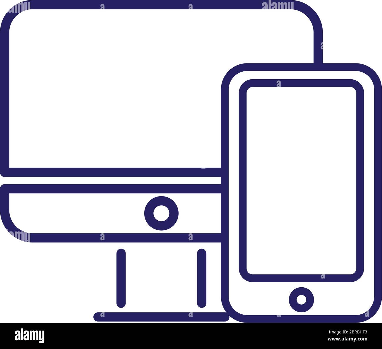 desktop computer and smartphone icon Stock Vector Image & Art - Alamy