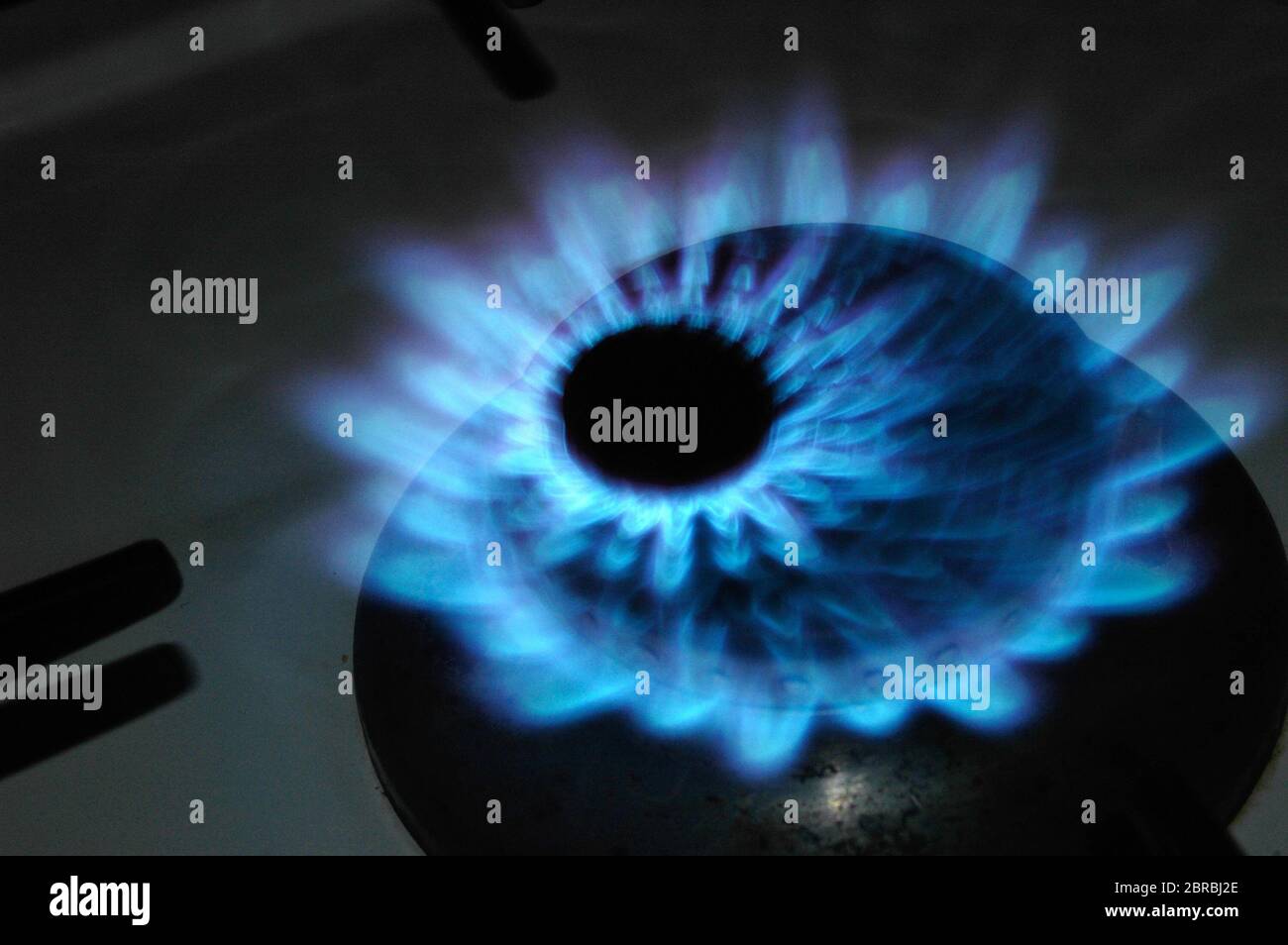 natural gas flame in kitchen Stock Photo - Alamy