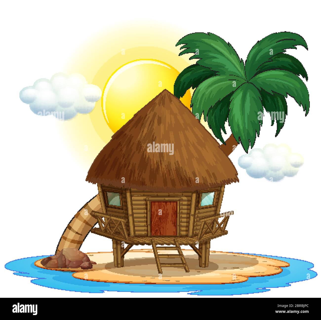 Coconut wood house Stock Vector Images - Alamy