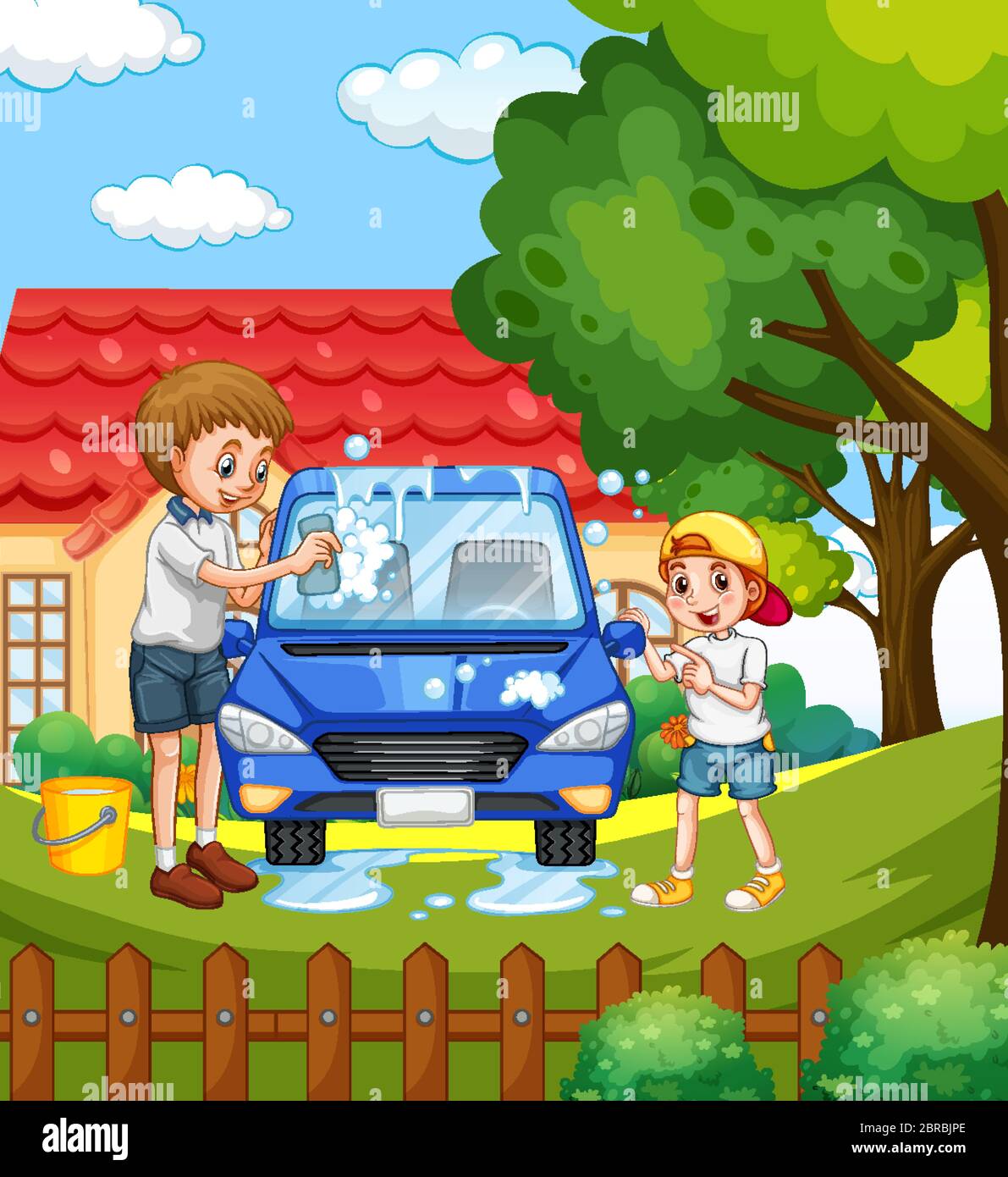 Scene with family having a good time at home illustration Stock Vector ...