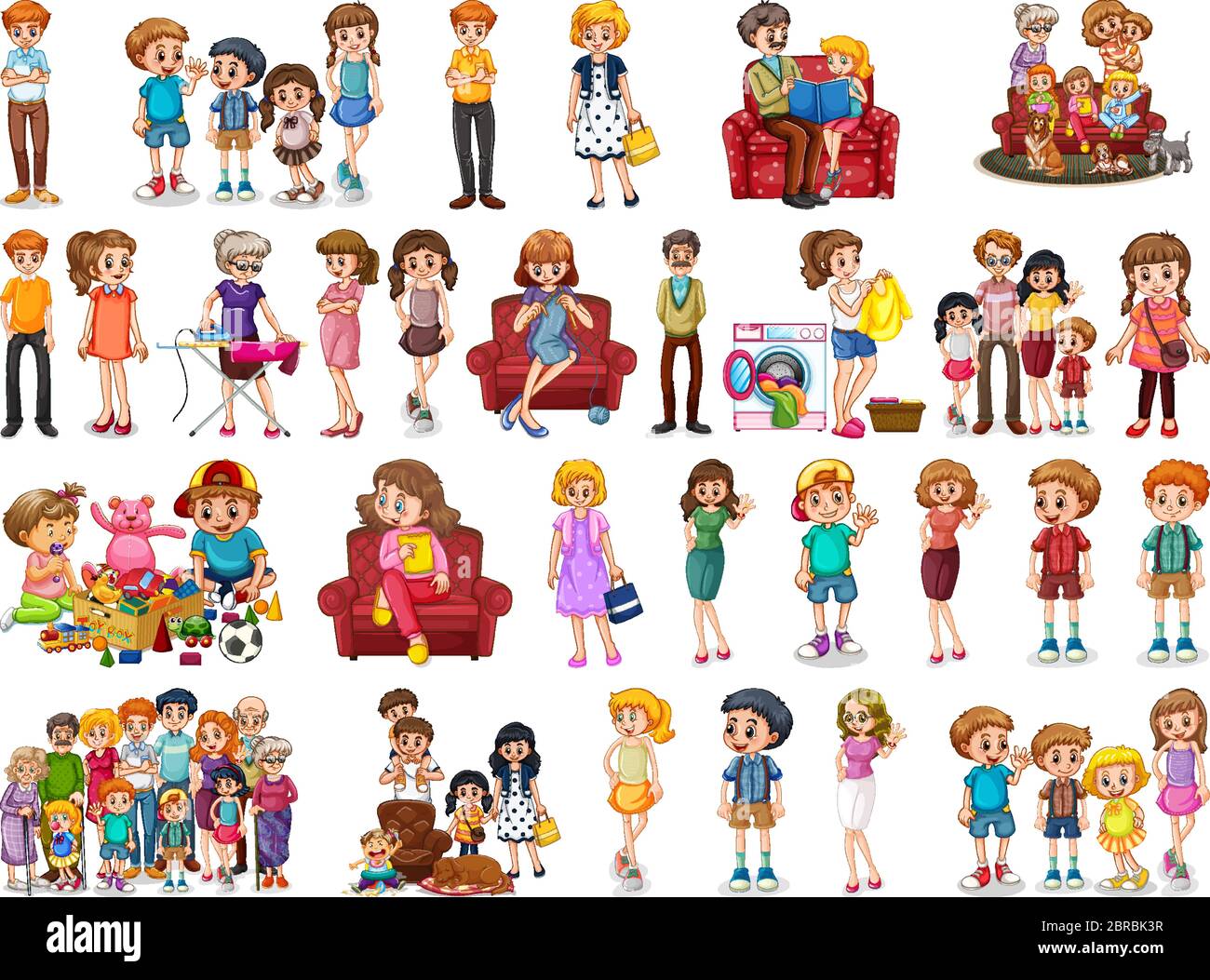 Set of family member illustration Stock Vector Image & Art - Alamy