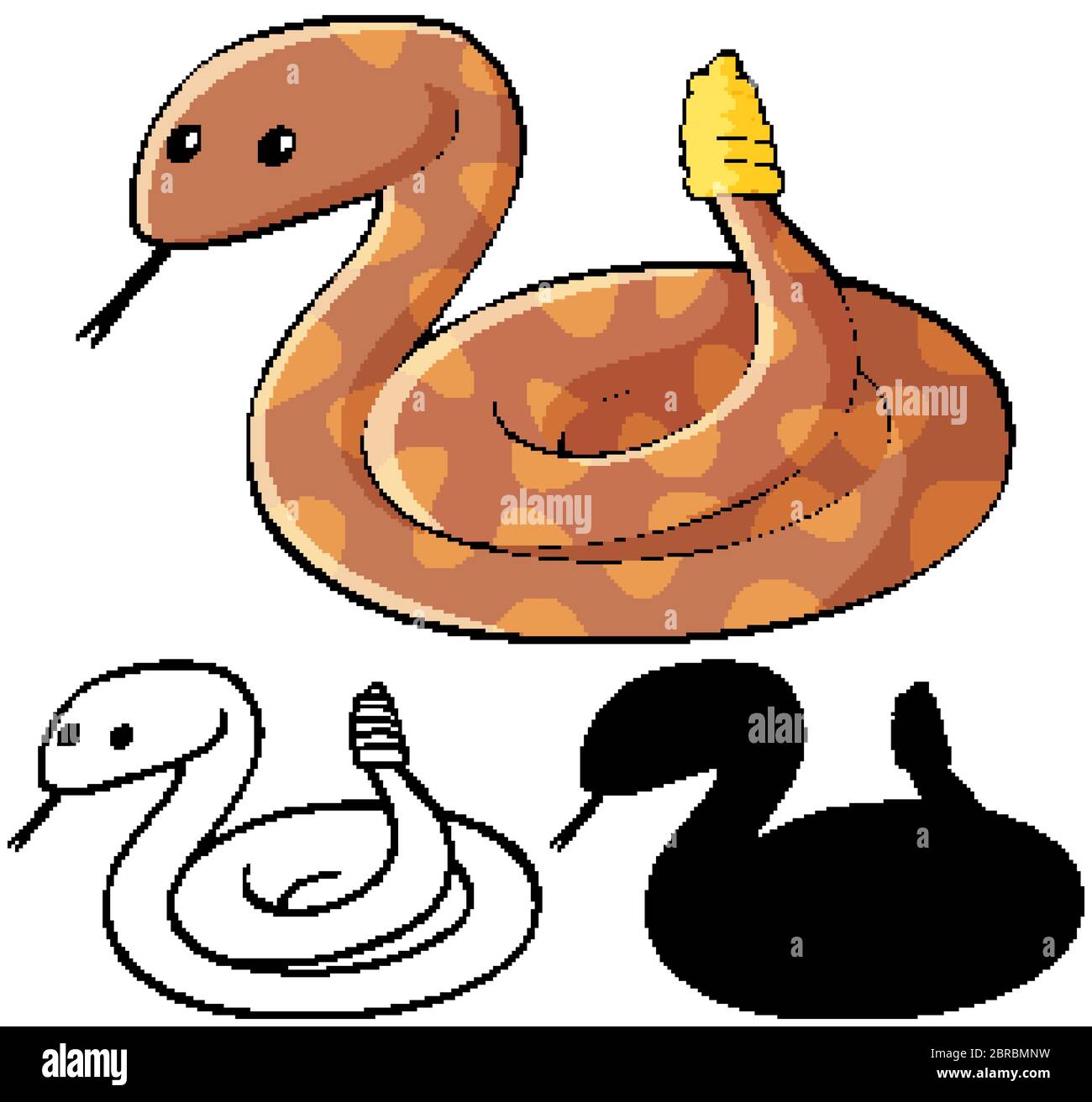 Set of snake cartoon illustration Stock Vector Image & Art - Alamy