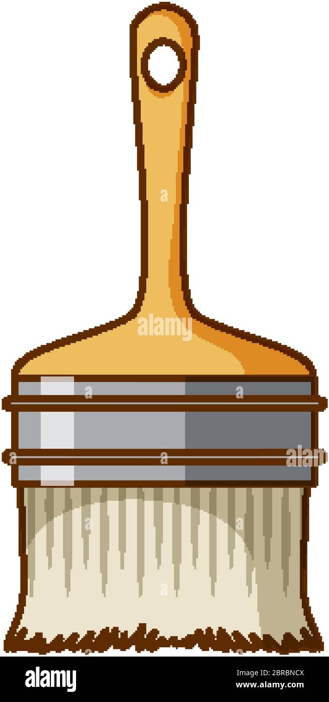 One big paintbrush on white background illustration Stock Vector Image ...