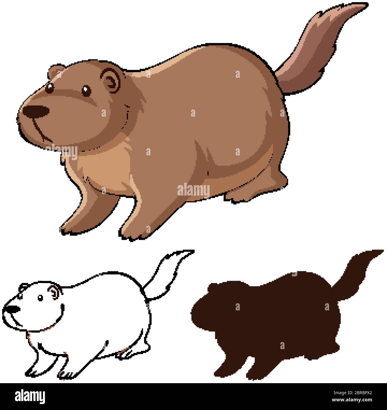 Set of beaver cartoon illustration Stock Vector Image & Art - Alamy