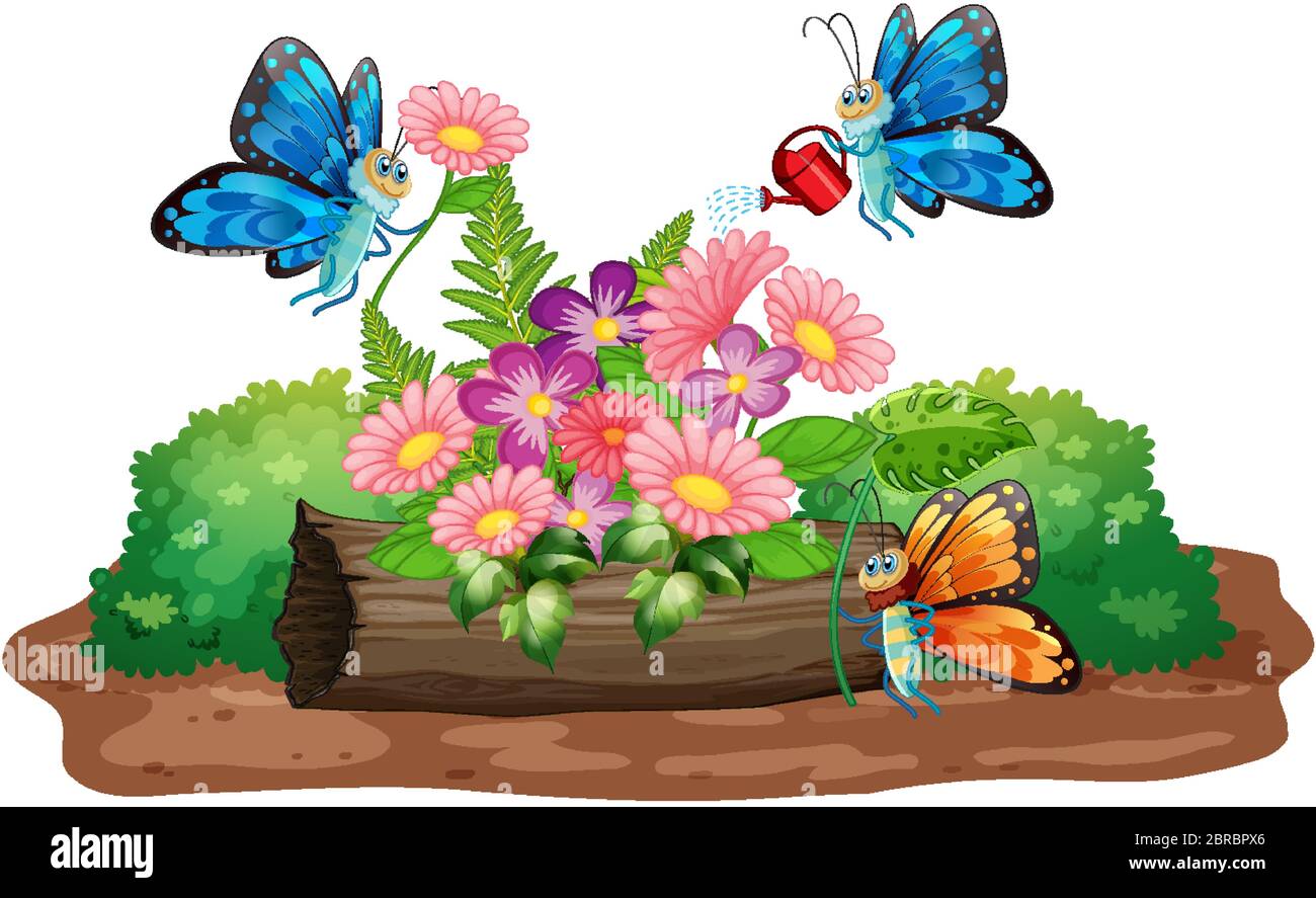 Butterfly Garden Clipart