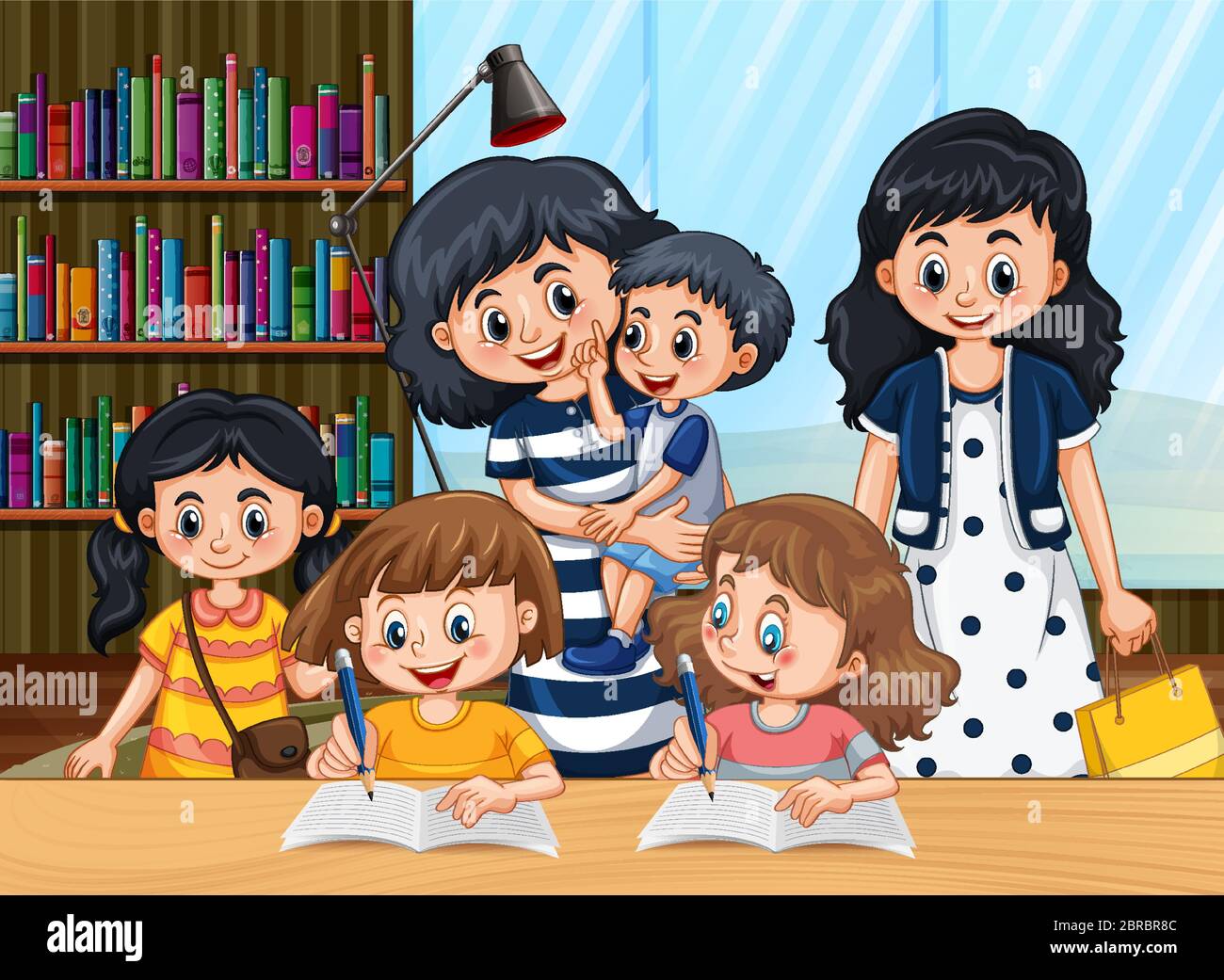Children learn at home illustration Stock Vector Image & Art - Alamy