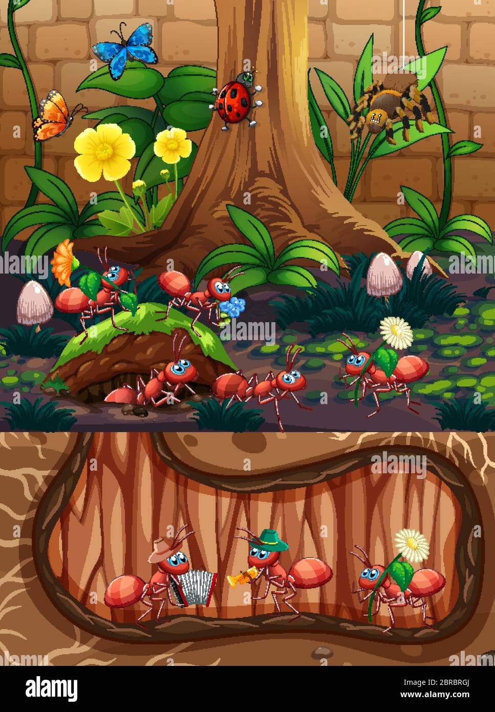 Female with ant Stock Vector Images - Alamy