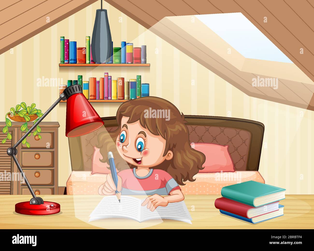 Home based learning Stock Vector Images - Alamy