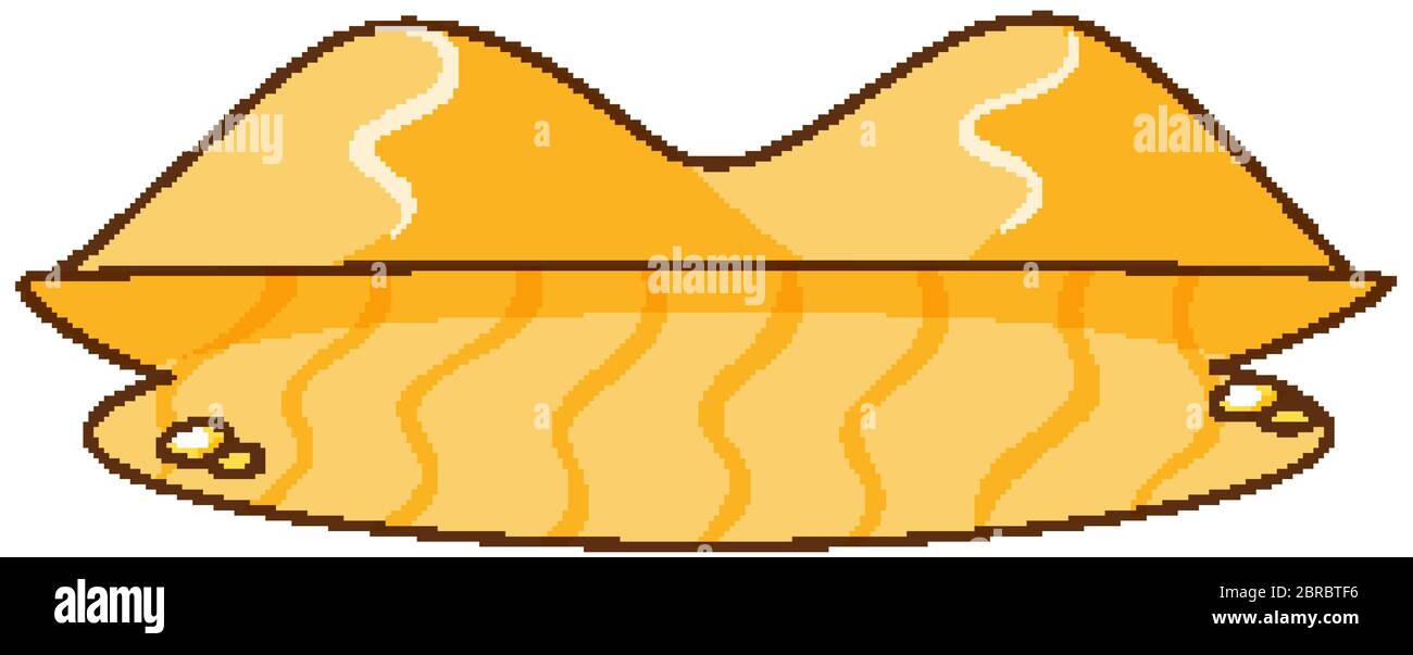 Scene with mountain and sand field illustration Stock Vector Image ...