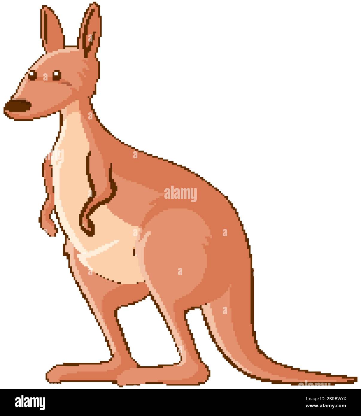 Red kangaroo on white background illustration Stock Vector Image & Art ...