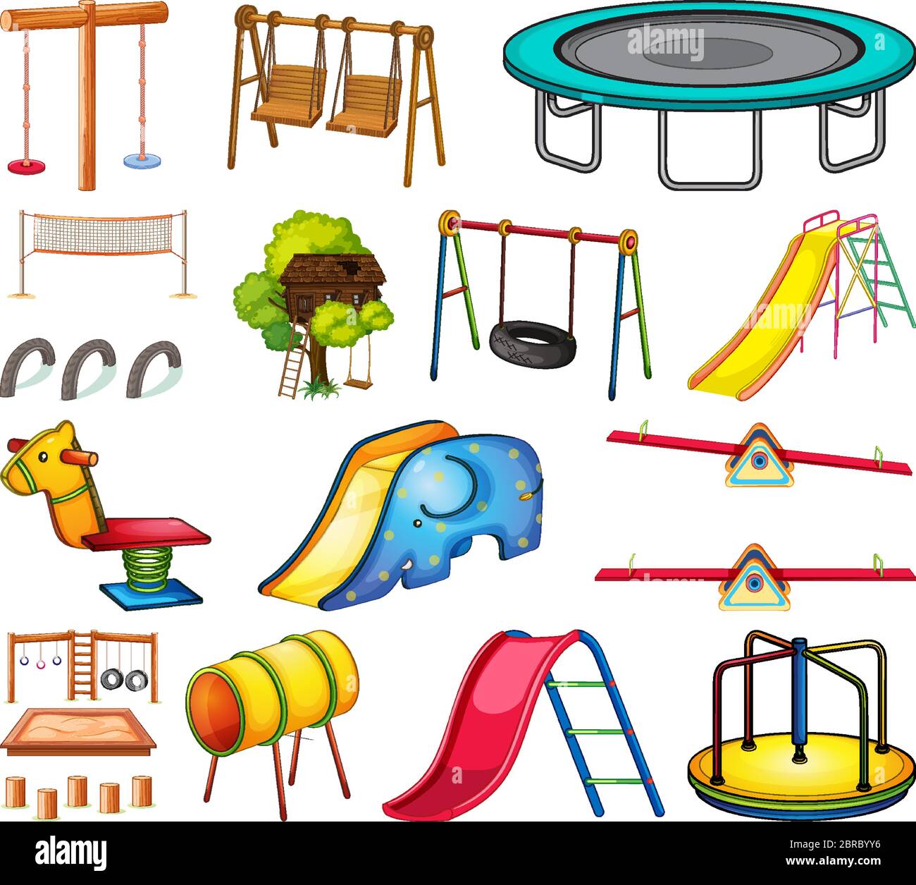 Set of playground element illustration Stock Vector Image & Art - Alamy