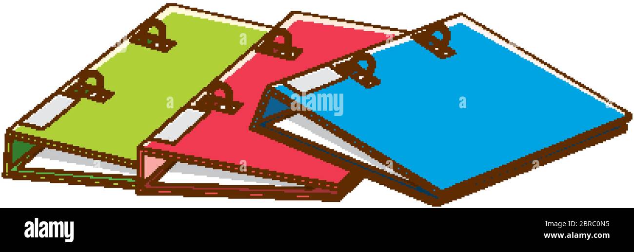 Three folders on white background illustration Stock Vector Image & Art ...