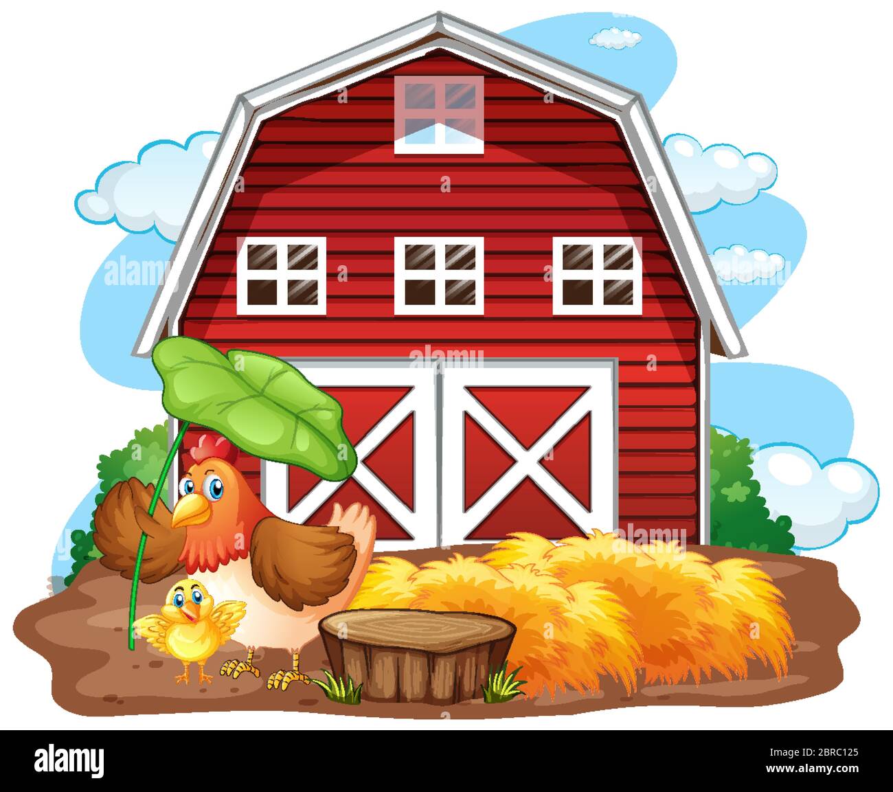 Farm theme background with farm animals illustration Stock Vector Image ...