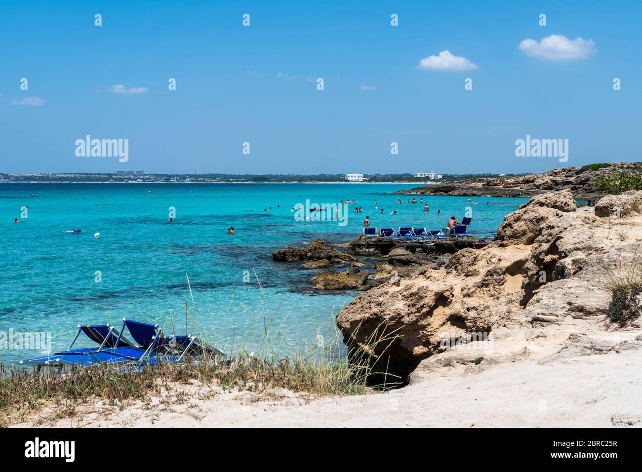 Golden beaches and clear sea. Magic of Salento. Punta della Suina ...