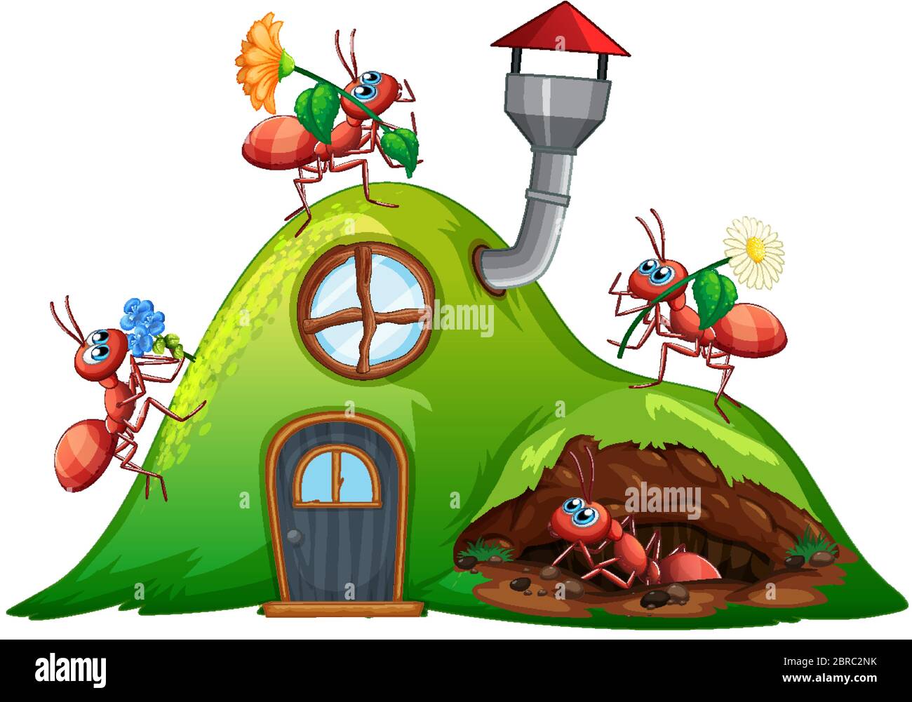 Ant family at the house illustration Stock Vector Image & Art - Alamy