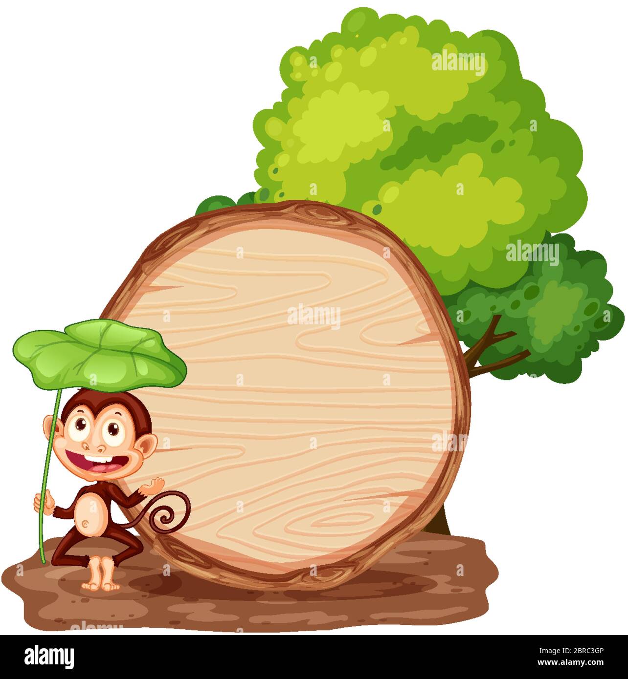 Sign template with animals in garden background illustration Stock ...