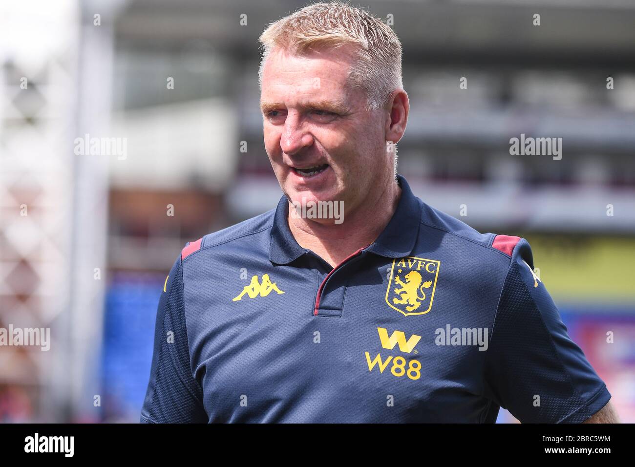 LONDON, ENGLAND - AUGUST 31, 2019: Villa manager Dean Smith pictured ...