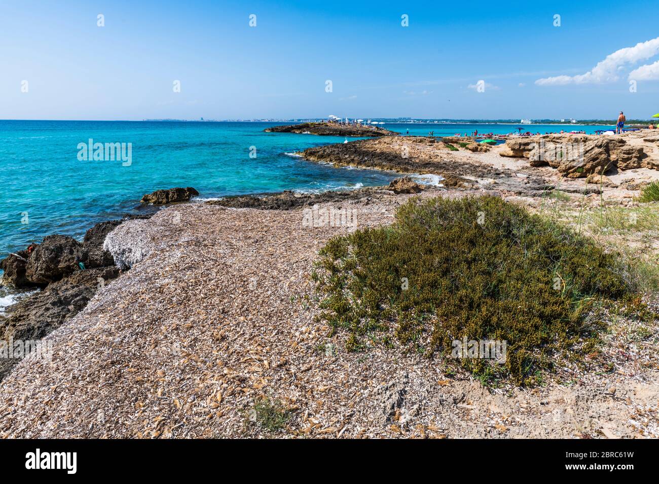 Golden beaches and clear sea. Magic of Salento. Punta della Suina ...